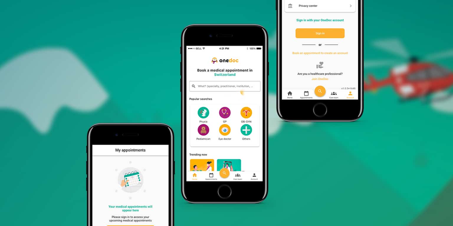 OneDoc app for all your medical appointments · Blog · Liip