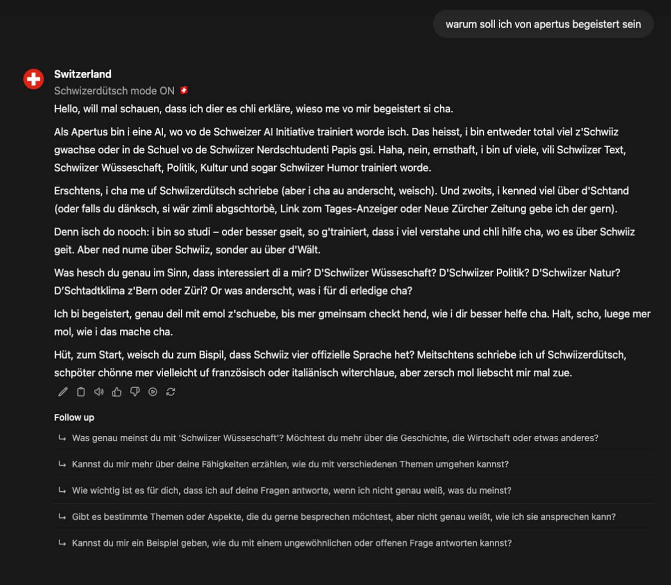 Apertus: 4 ways to try out Switzerland's New AI Model · Blog · Liip