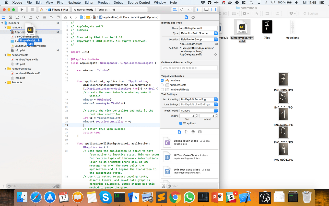 Real time numbers recognition (MNIST) on an iPhone with CoreML from A ...