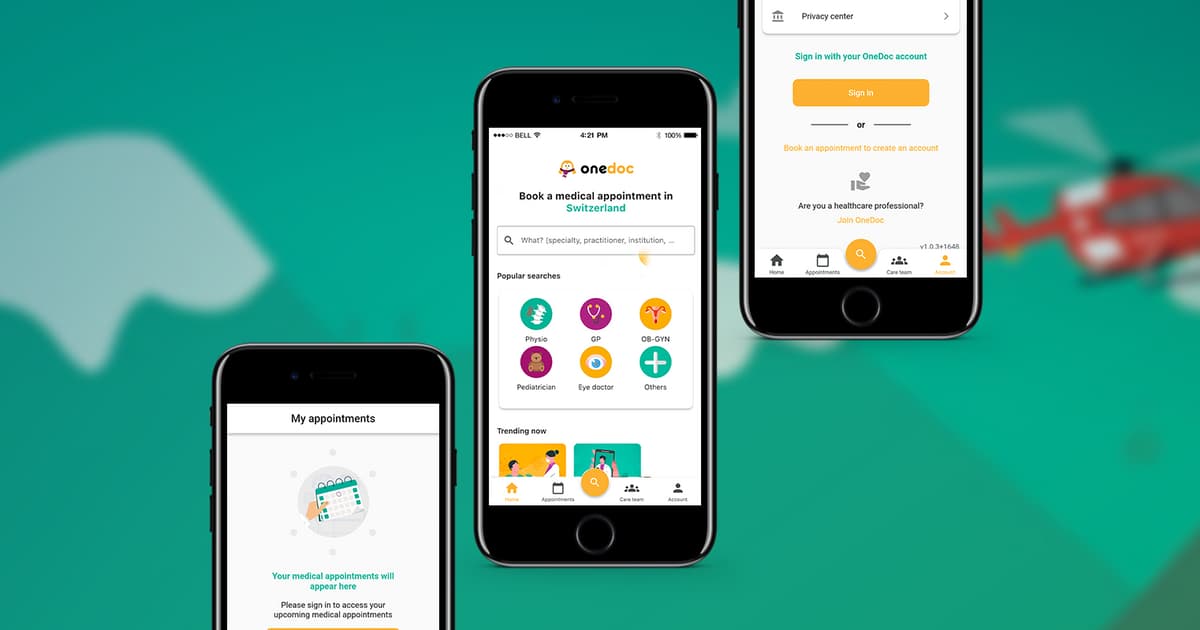 OneDoc app for all your medical appointments · Blog · Liip